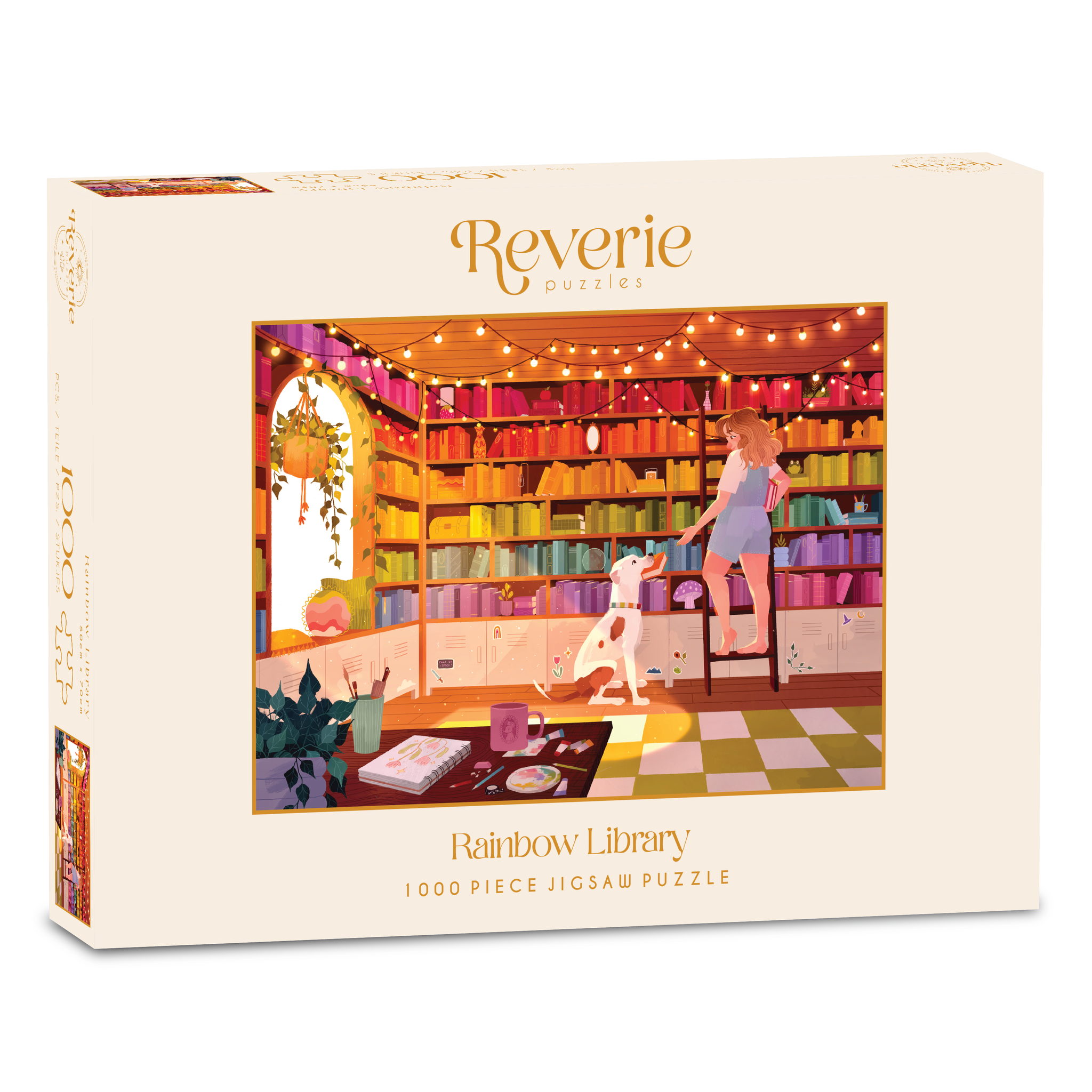Rainbow Library Jigsaw Puzzle (1000 Pieces) – Reverie Puzzles